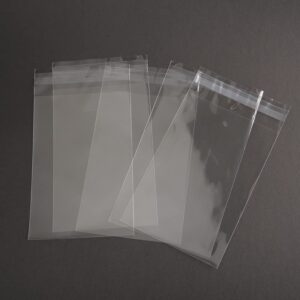 FgfAk 200 Pcs 4x6 Inches Clear Resealable Cello/Cellophane Treat Bags Good for Pastry,Bakery,Cookie, Soap,Candy and Dessert, 4x6 Inch (Pack of 200)