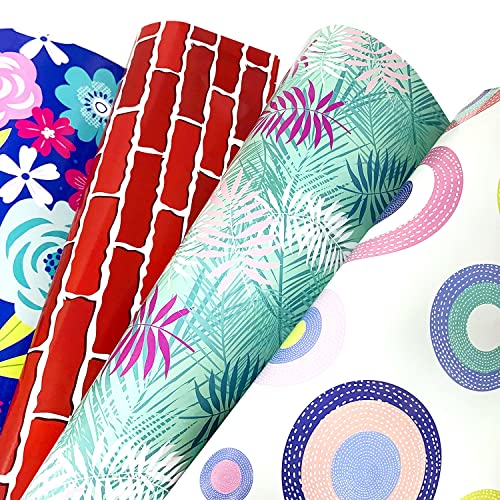 Birthday Wrapping Paper Sets - Happy Birthday Gift Wrapping Paper for Kids, Boys, Girls, Adults, Includes 4 Styles Mixed Gift Wrap Papers, for Gifts Box Wrapping Paper Roll | 20 x 29inch