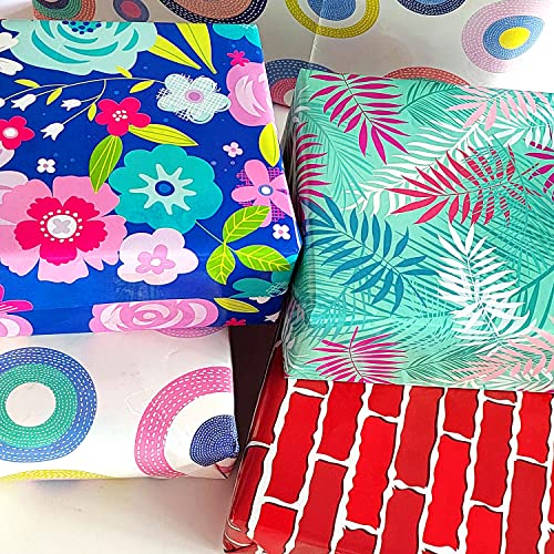 Birthday Wrapping Paper Sets - Happy Birthday Gift Wrapping Paper for Kids, Boys, Girls, Adults, Includes 4 Styles Mixed Gift Wrap Papers, for Gifts Box Wrapping Paper Roll | 20 x 29inch