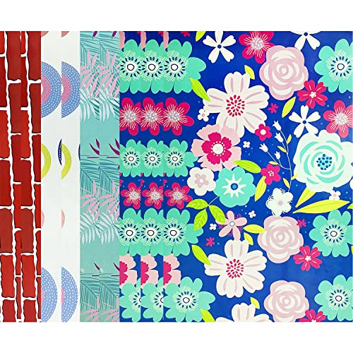 Birthday Wrapping Paper Sets - Happy Birthday Gift Wrapping Paper for Kids, Boys, Girls, Adults, Includes 4 Styles Mixed Gift Wrap Papers, for Gifts Box Wrapping Paper Roll | 20 x 29inch