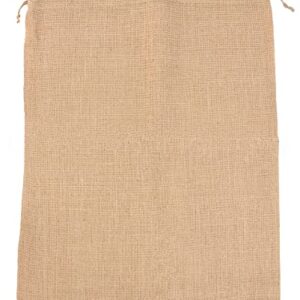 CleverDelights 18" x 24" Burlap Bags with Drawstring - 6 Pack