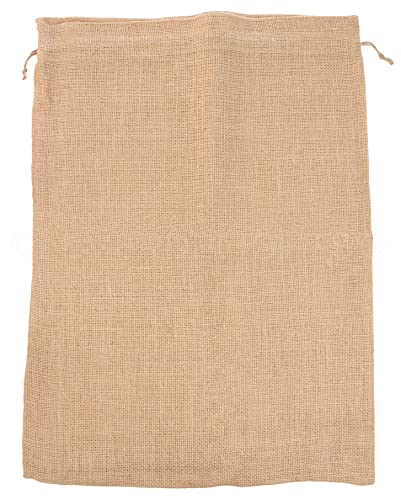 CleverDelights 18" x 24" Burlap Bags with Drawstring - 6 Pack