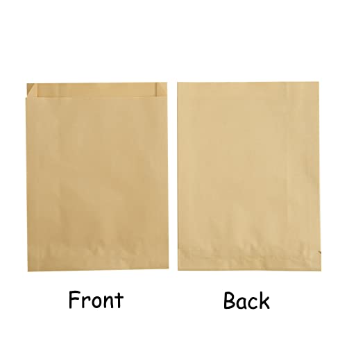 FOCCIUP Kraft Paper Sandwich Bags 200 Pack 6"x 1"x 8" Snack Bag Natural Open-Ended Bags