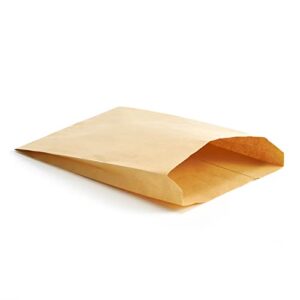 FOCCIUP Kraft Paper Sandwich Bags 200 Pack 6"x 1"x 8" Snack Bag Natural Open-Ended Bags