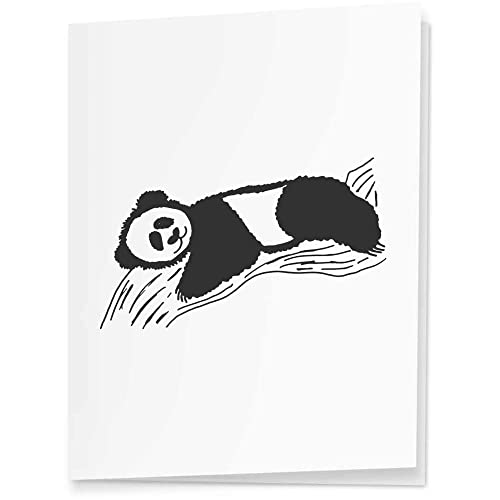 4 x 'Panda On Branch' Gift Tags / Labels (GI00065671)