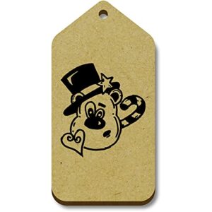 azeeda 10 x ‘christmas bear’ 66mm x 34mm gift tags (tg00110992)