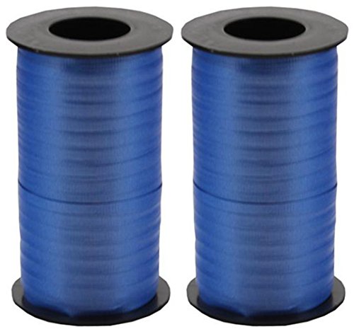 2-Pack Bundle - Berwick Splendorette Crimped Curling Ribbon, 3/16-Inch Wide by 500-Yard Spools, Royal Blue