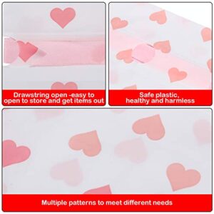 32 Pieces Valentine's Day Drawstring Candy Bags Heart Love Theme Candy Pouches Bags for Valentine's Day Wedding Party