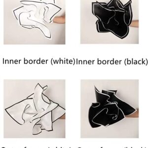 20 Counts 4 Styles Black White Waterproof Florist Bouquet Paper Packaging Paper,Fresh Flowers Wrapping Paper with Border 23"with 48 Yards 1/2"Fabric Ribbons,Gift Packaging for Birthday Holiday Wedding