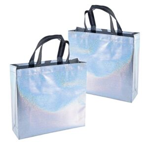 FOCCIUP 12 Pcs Non-woven Reusable Gift Bags Birthday Bag with handles Favor Bags for Party Christmas