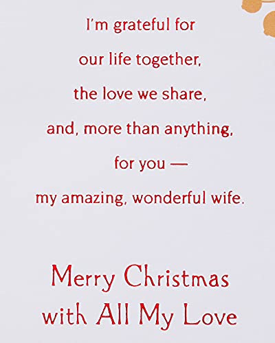 American Greetings Christmas Card for Wife (Grateful for Our Life Together)