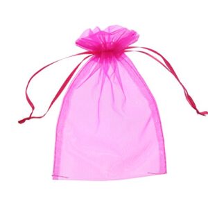 SumDirect 100Pcs 5x7 inches Sheer Drawstring Organza Jewelry Pouches Wedding Party Christmas Favor Gift Bags