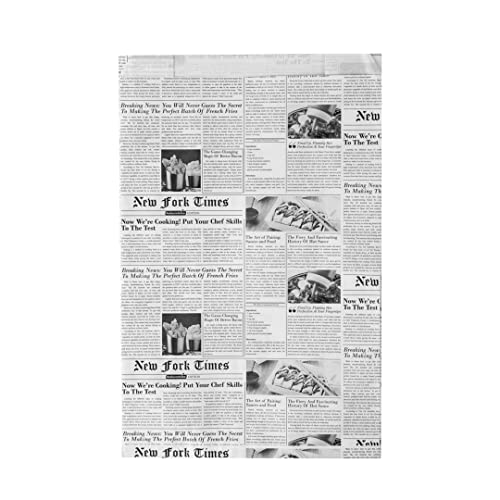 Bag Tek Newsprint Paper French Fry / Snack Bag - 7" x 3" x 11" - 100 count box