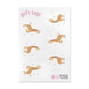 CENTRAL 23 - Wrapping Paper for Baby Boys - 6 Sheets of Birthday Gift Wrap for Girls - Giraffes - Animals - Recyclable