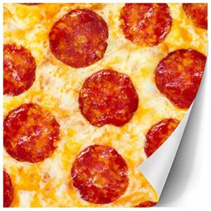 InterestPrint Birthday Gift Wrap Wrapping Paper for Boys, Girls, Adults Pepperoni Pizza,1 Roll