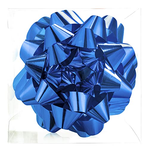 MAYPLUSS 9" Gift Bow, 1 Bows, Royal Blue, Perfect for Birthday, Holiday, Party Favors Decorations