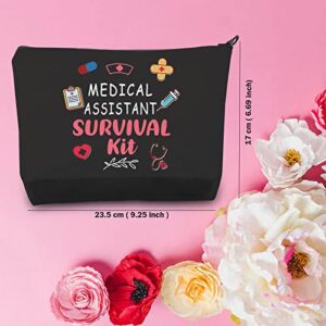 TSOTMO Nurse Gift Doctor Assistant Gift Medical Assistant survival kit Cosmetic Bags Gift Medical Assistant Graduation Retirement Makeup Bag Gift Medical Gift (Medical BLK)