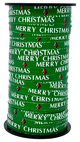 Celebrate A Holiday Christmas Curling Ribbon 3 Pack, Green, Metallic Silver, Red & White Stripes, Christmas Holiday Party Crafts Supplies Decorations - 100 Yards Per Roll - 900 Feet Total Curly Ribbon