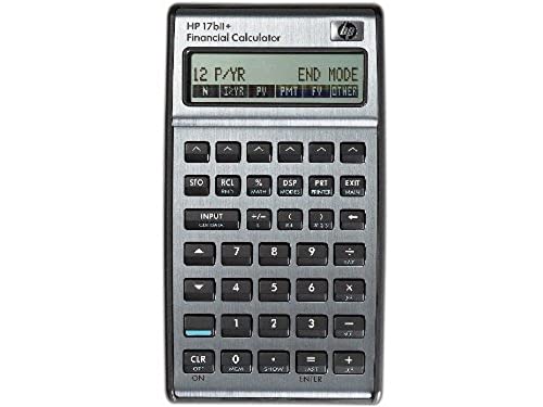 HP 17BII+ Financial Calculator, Silver