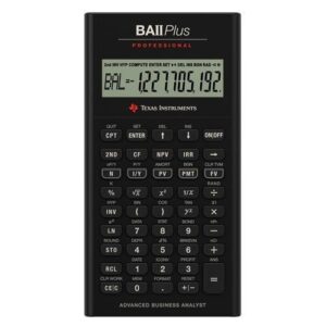 texas instruments ti ba ii plus professional financial calculator – 10 character(s) – lcd – battery powered iibapro/clm/4l1/a