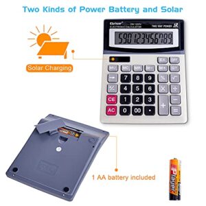 Desktop Calculator, Ebristar Standard Function Business Basic Financial Calculator with Large Display and Button, Battery and Solar Dual Power Accounting Calculator for Students Home and Office