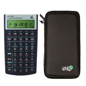 hewlett packard 10bii+ – 10b ii plus financial scientific calculator + wyngs protective case black