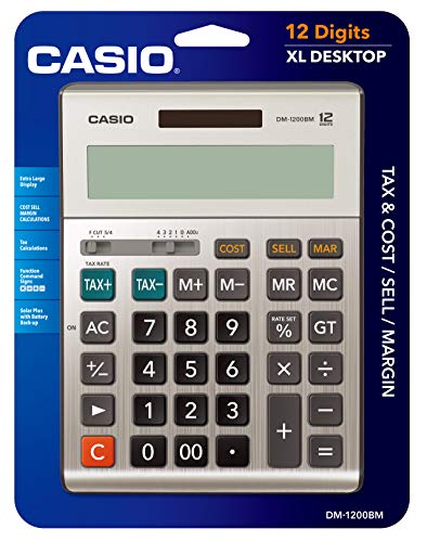 Casio DM-1200BM,Business Desktop Calculator, Extra Large Display