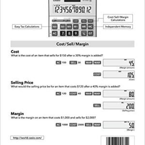 Casio DM-1200BM,Business Desktop Calculator, Extra Large Display