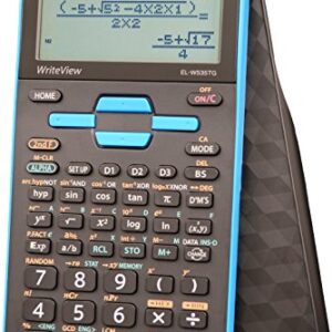 Sharp Calculators EL-W535TGBBL 16-Digit Scientific Calculator with WriteView, 4 Line Display, Battery and Solar Hybrid Powered LCD Display, Black & Blue, Black, Blue, 6.4" x 3.1" x 0.6" x 6.4"