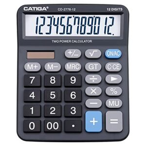 premium commercial 12-digit large desktop calculator with huge 5-inch lcd display screen, giant responsive buttons, battery and solar powered, perfect for home/office accounting finance use, cd-2776