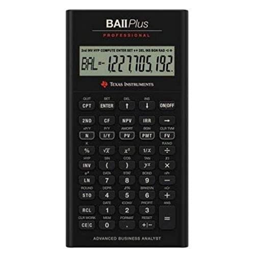 Texas Instruments BA II Plus Professional Financial Calculator IIBAPRO/CLM/1L1/D