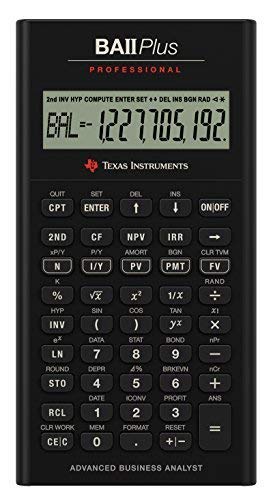 Texas Instruments BA II Plus Professional Financial Calculator IIBAPRO/CLM/1L1/D