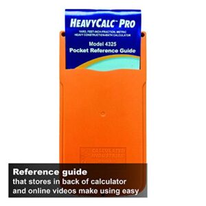 Calculated Industries 4325 HeavyCalc Pro Feet-Inch, Tenths, Yards and Metric Construction Math Calculator Tool for Engineers, Estimators, Excavators, Highway Contractors and Heavy Equipment Operators