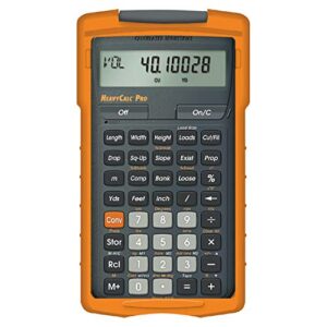 calculated industries 4325 heavycalc pro feet-inch, tenths, yards and metric construction math calculator tool for engineers, estimators, excavators, highway contractors and heavy equipment operators