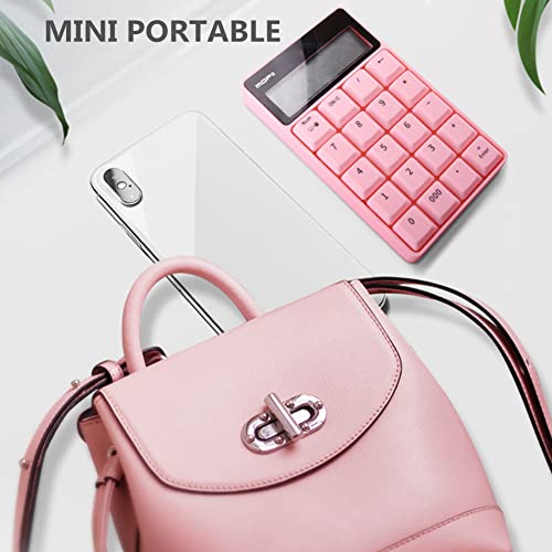 Wireless Number Pad, 2 in 1 Wireless Numeric Keypad 2.4G Digital Display Number Keyboard with Accounting Calculator Financial Accounting Numpad for Home Office Business