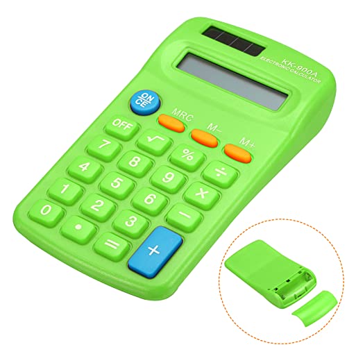 PATIKIL Small Pocket Calculator, 2 Pack Basic Handheld Calculator 8 Digit LCD Display Four Function Battery Powered for Desktop Home Office, Green