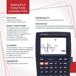 Scientific Calculator with Graphic Functions - Multiple Modes with Intuitive Interface - Perfect for Beginner and Advanced Courses, High School or College