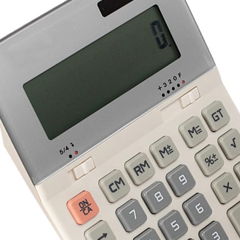 MJWDP Calculator Classic Durable Financial Accounting Money Large Dual Power Large Screen Large Buttons Desktop Solar