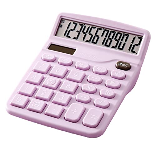 Phoenixb2c Student Calculator Calculation Sturdy Dual Power Handheld Calculator Purple