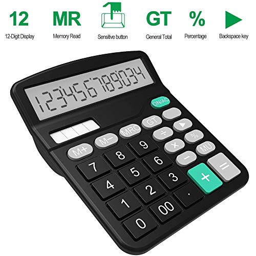 Computer Financial Electronic Office Calculator Office Functions Desktop Office & Stationery Home Office Decor (Black, One Size)