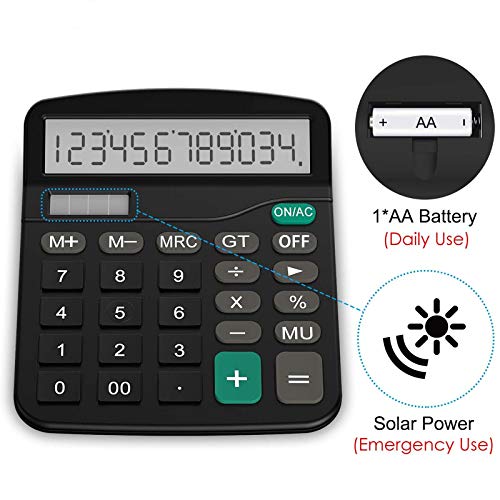 Computer Financial Electronic Office Calculator Office Functions Desktop Office & Stationery Home Office Decor (Black, One Size)