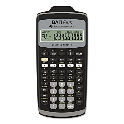 Texas Instruments BAIIPLUS BAIIPlus Financial Calculator, 10-Digit LCD