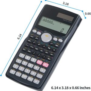 Scientific Calculator 401Funtions with Case, Financial Calculators Large Display for School, Battery Solar Calculadora Cientifica for Students, Construction, Statistics, Engineering, Geometry