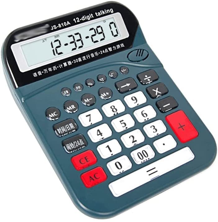 Calculator Calculators Office Desktop Calculator 12 Digit Large LCD Display Real Voice Financial Accounting Home Office Supplies Handheld Calculator