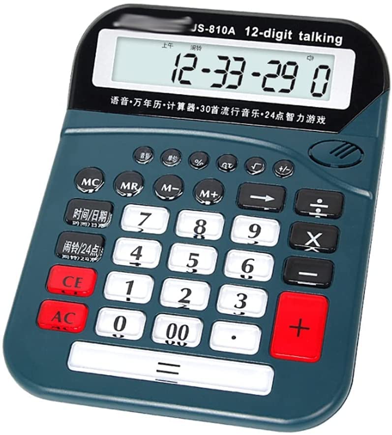 Calculator Calculators Office Desktop Calculator 12 Digit Large LCD Display Real Voice Financial Accounting Home Office Supplies Handheld Calculator