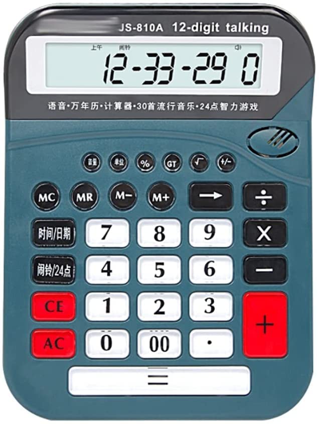 Calculator Calculators Office Desktop Calculator 12 Digit Large LCD Display Real Voice Financial Accounting Home Office Supplies Handheld Calculator