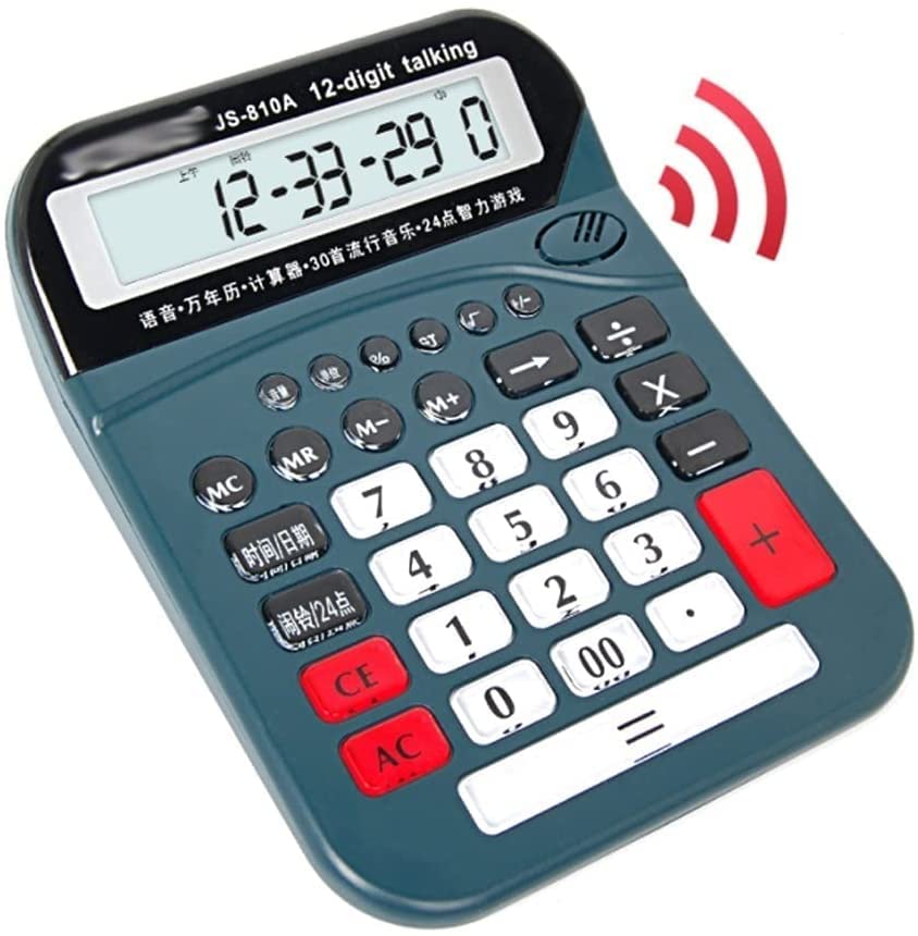 Calculator Calculators Office Desktop Calculator 12 Digit Large LCD Display Real Voice Financial Accounting Home Office Supplies Handheld Calculator