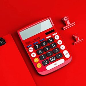 Desktop Calculator Desktop Calculator Solar Battery Dual Power 12 Digit Large LCD Display Financial Dedicated Calculator for Office School Calculators