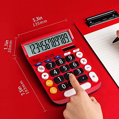 Desktop Calculator Desktop Calculator Solar Battery Dual Power 12 Digit Large LCD Display Financial Dedicated Calculator for Office School Calculators