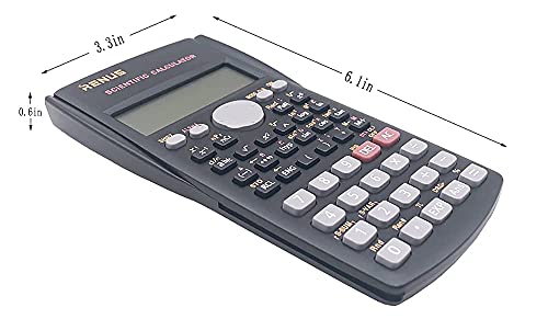 RENUS 8 Packs, 2-Line Engineering Scientific Calculator Function Calculator for Student and Teacher 16 AAA Batteries Included